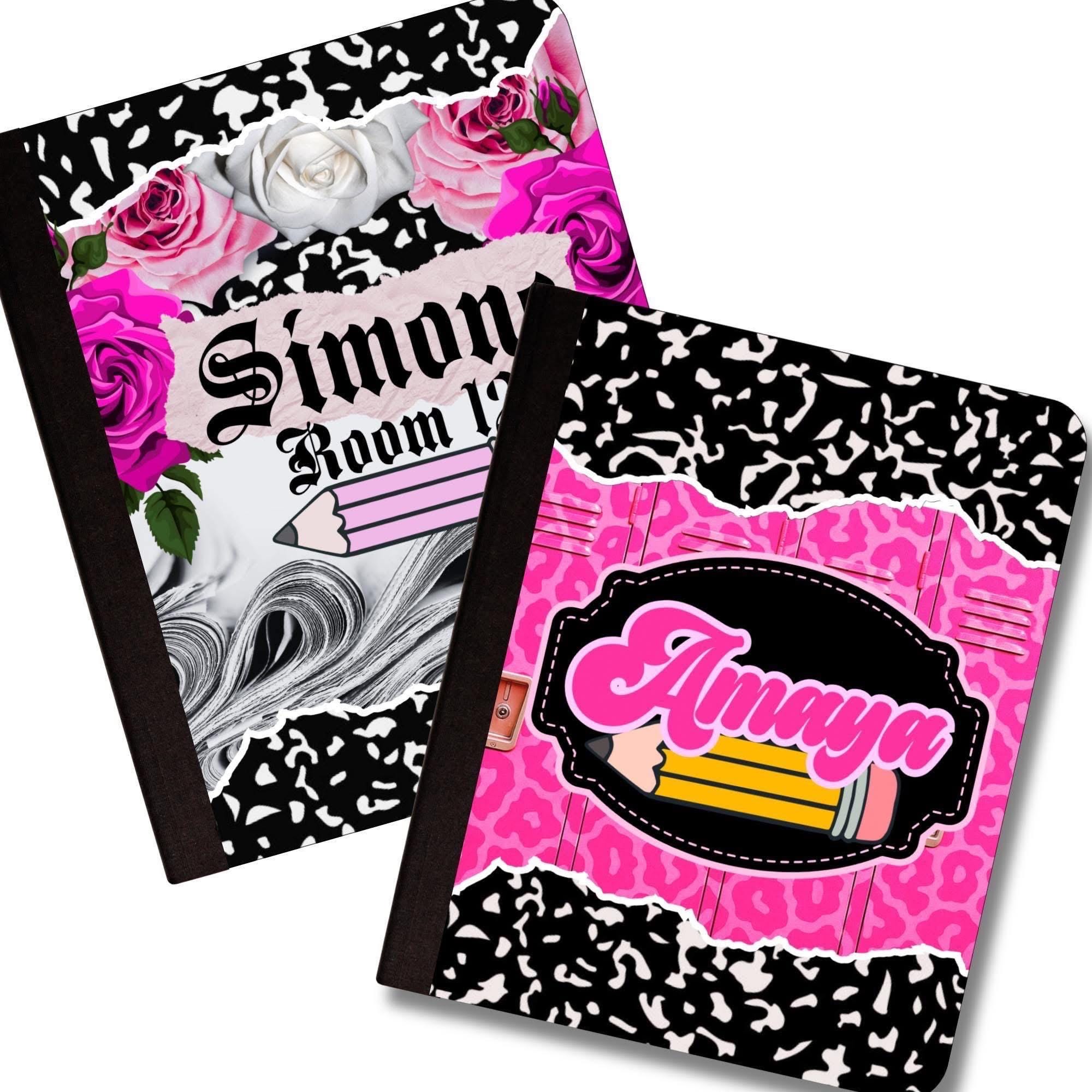 Editable Composition Notebook Covers: Back to School DIY (canva Pro ...