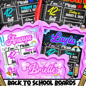 Editable Back to School Board Template Bundle: Milestone Signs (canva ...