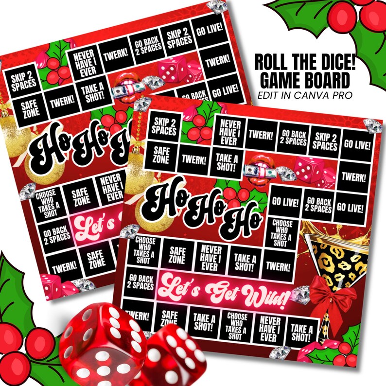 Editable Game Board Templates Bundle: DIY Party Games (canva Pro ...
