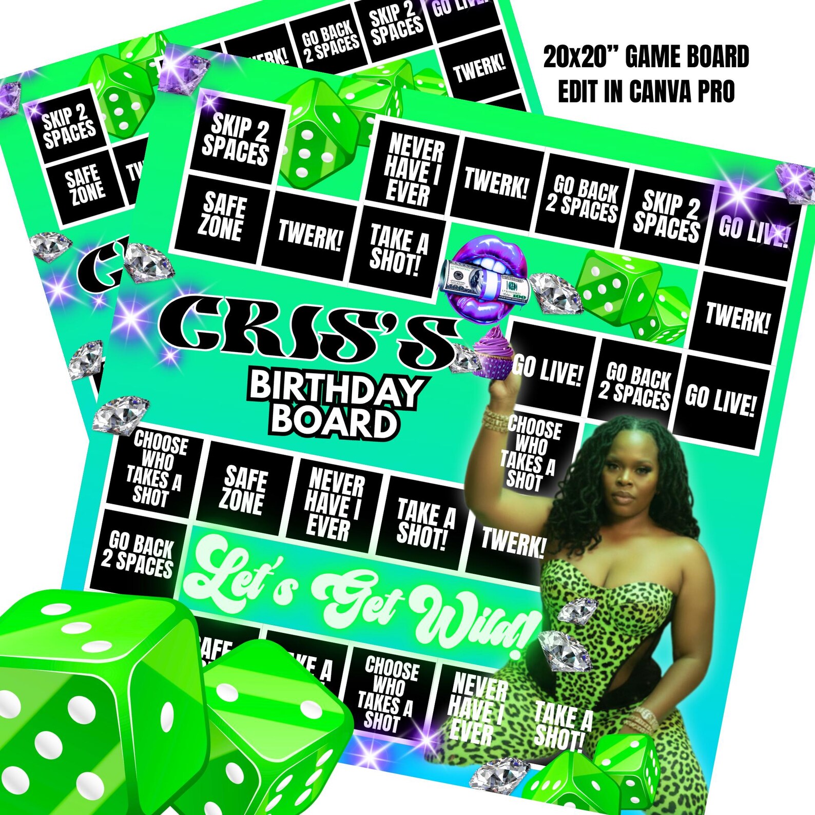 Editable Game Boards: Customizable Party Games (canva Pro, Digital ...