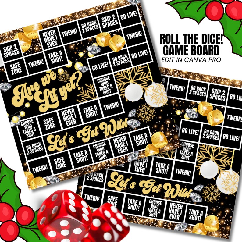 Editable Game Board Templates Bundle: DIY Party Games (canva Pro ...