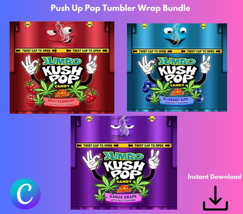 Kush Candy Bundle, 20 Oz Funny Weed Tumbler Wrap, 420 Joke Stoner ...