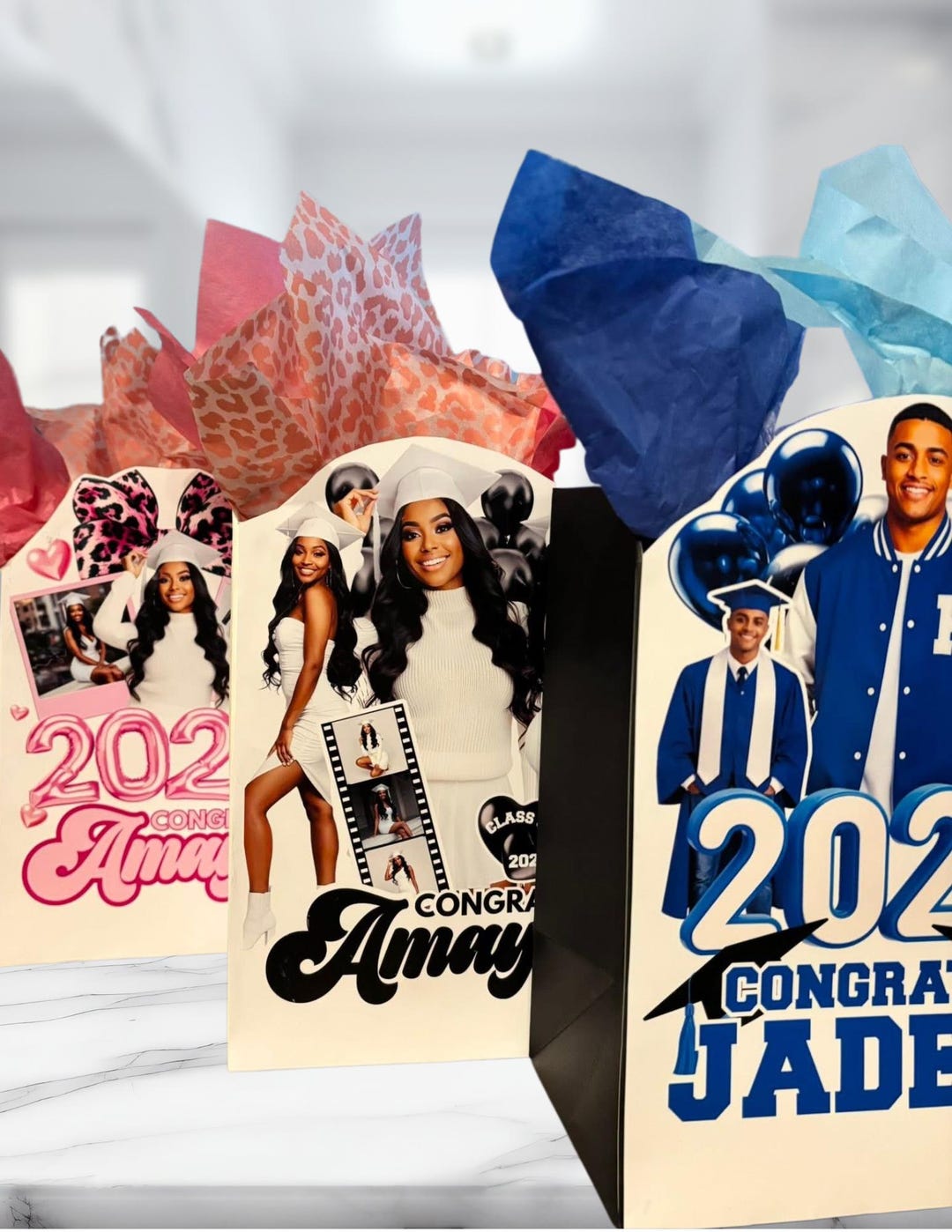 Editable Graduation Gift Bag Label, Custom Grad Party Favors (canva Pro ...