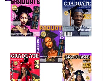 Editable Graduation Magazine Template | Canva Template | Instant ...