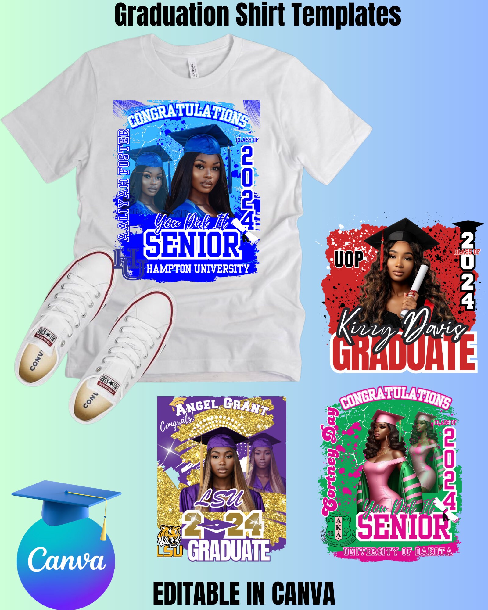 Graduation T Shirt Design, 2024 Graduation Family Shirt, Editable in ...