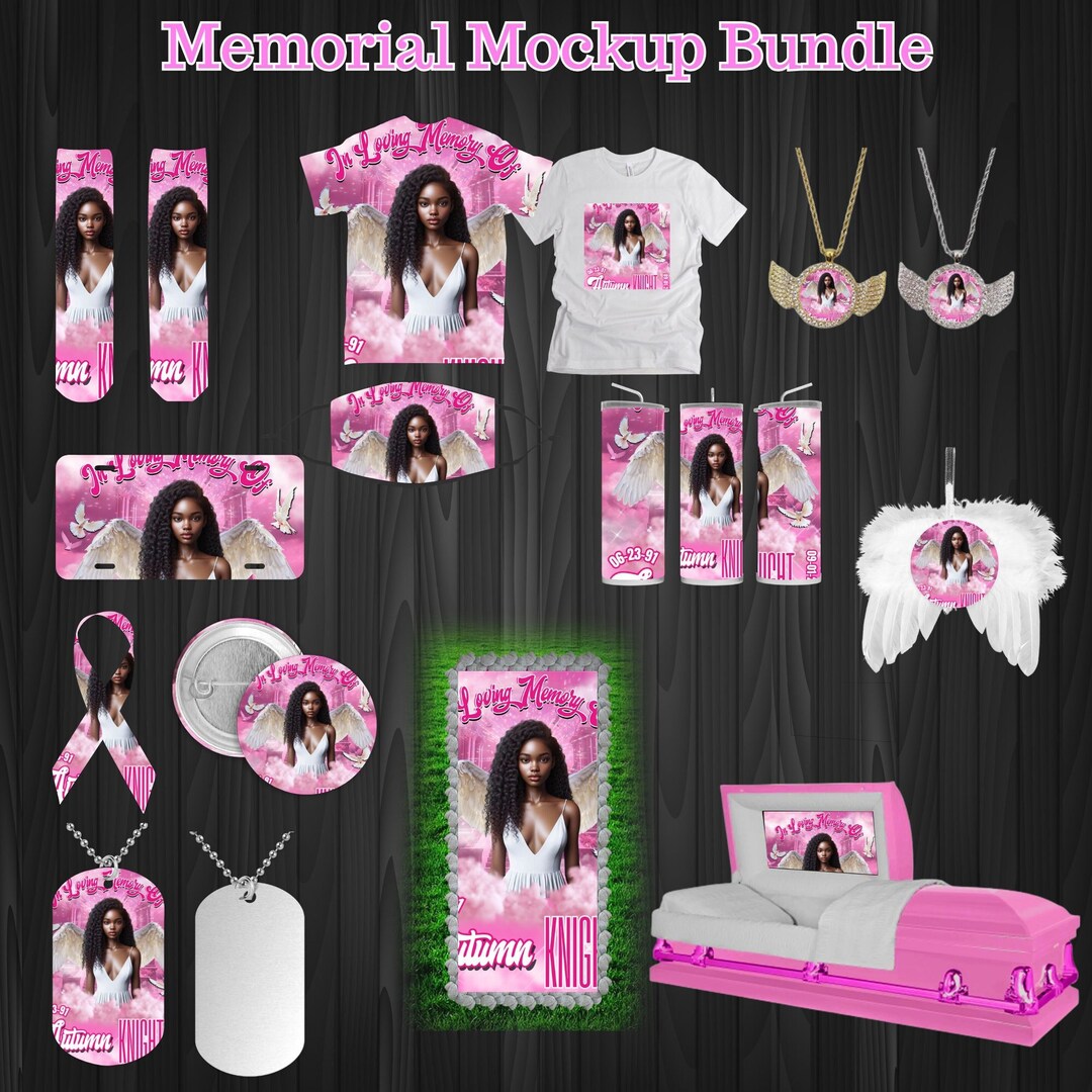 Memorial Mockup Bundle: Canva Editable Templates (digital Download) - Etsy