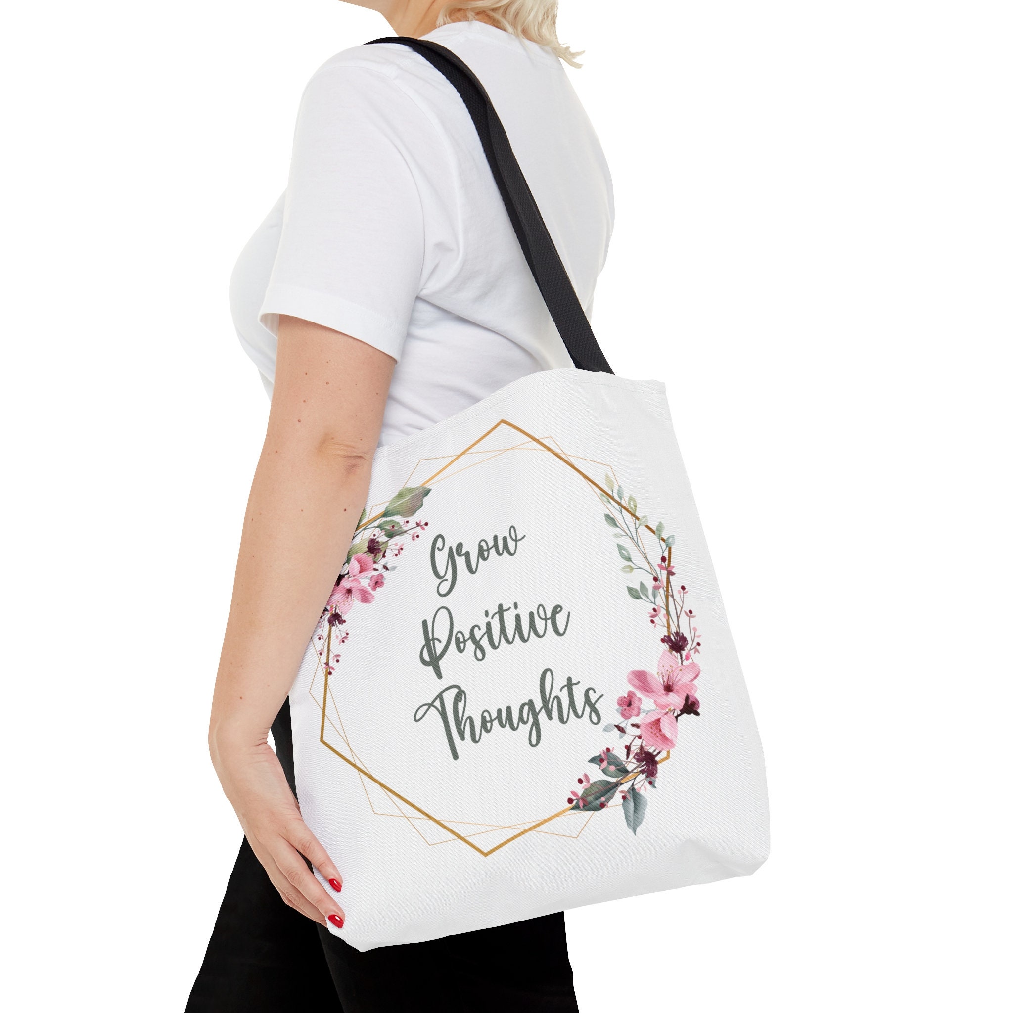 Grow Positive Thought Tote Bag Mental Health Tote Bag Kindness Tote ...
