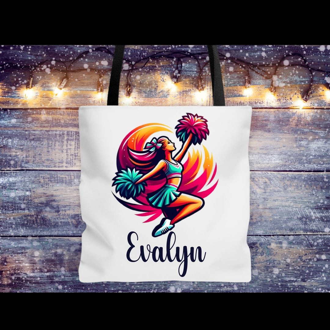 Personalized Cheerleading Tote Bag, Cheer Gift, Custom Cheer Team Gift ...