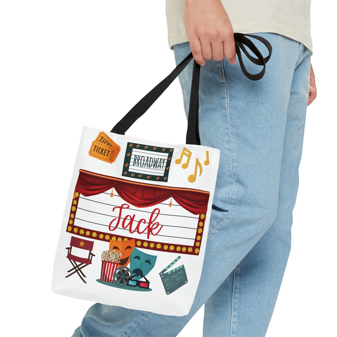 Personalized Theater and Drama Tote Bag, Gift for Theater Student ...