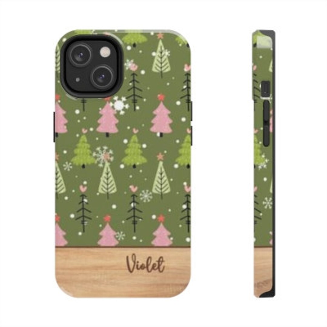 Personalized Christmas iPhone Case Christmas Tree Pattern Phone Case ...