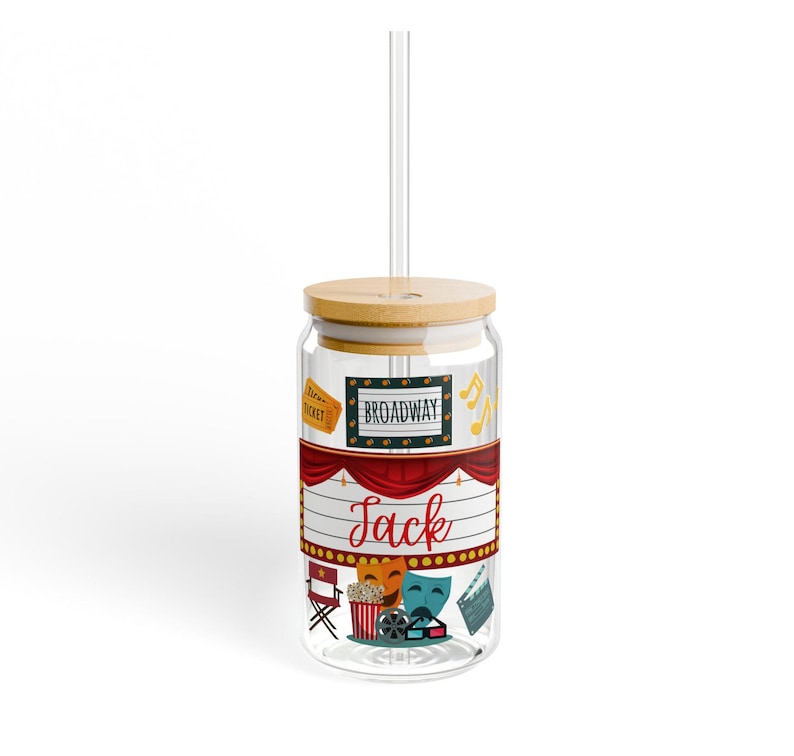 Personalized Theater Glass Tumbler, Musical Theatre Gifts, Gift for ...