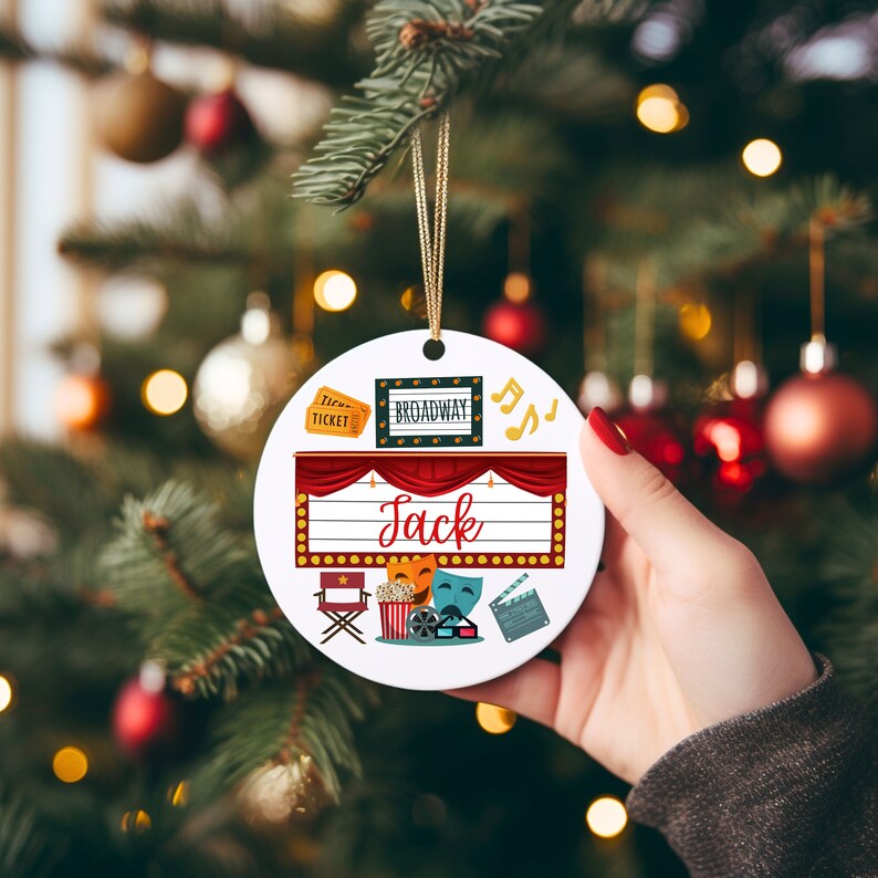 Personalized Theatre Christmas Ornament, Broadway Ornament, Custom ...