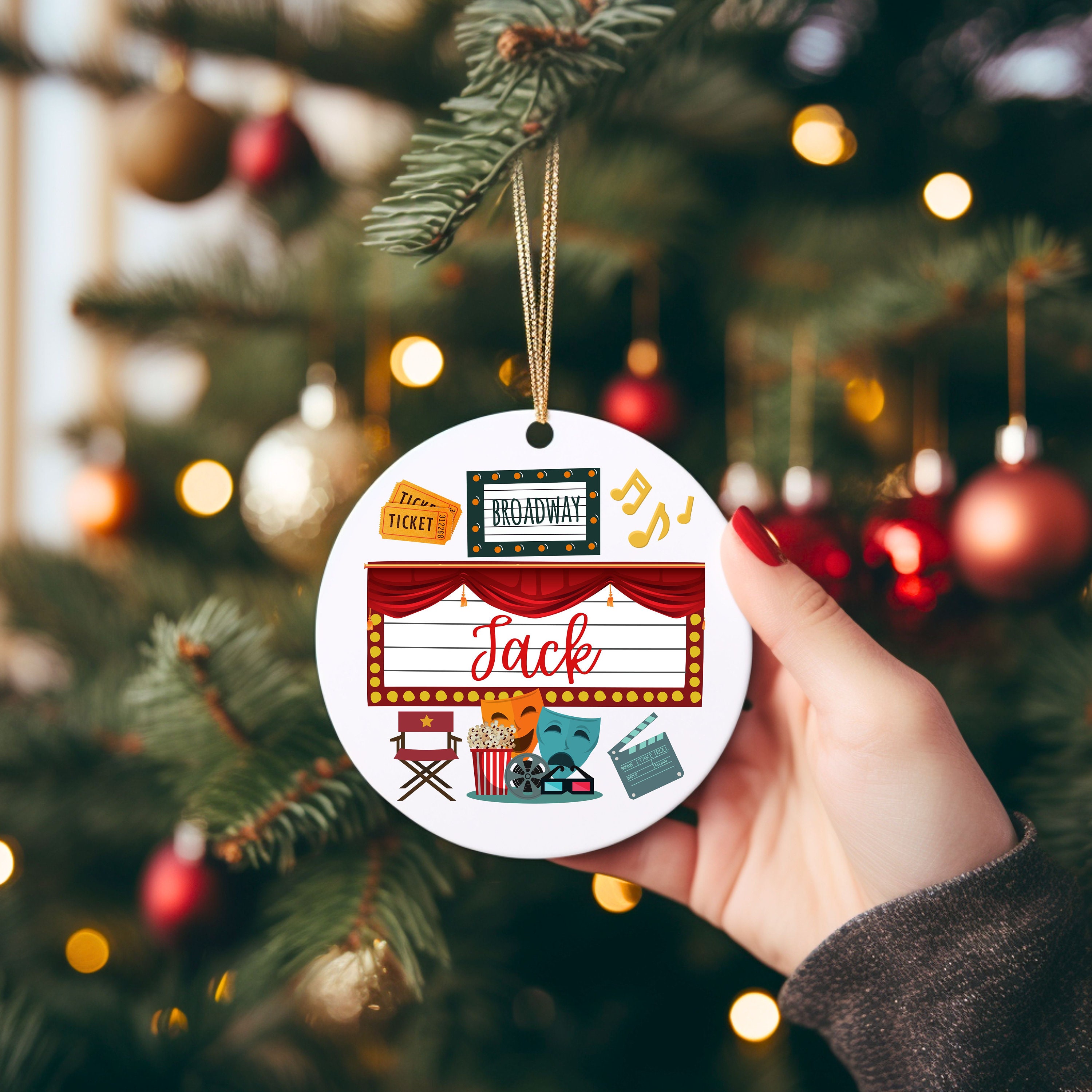 Personalized Theatre Christmas Ornament, Broadway Ornament, Custom ...