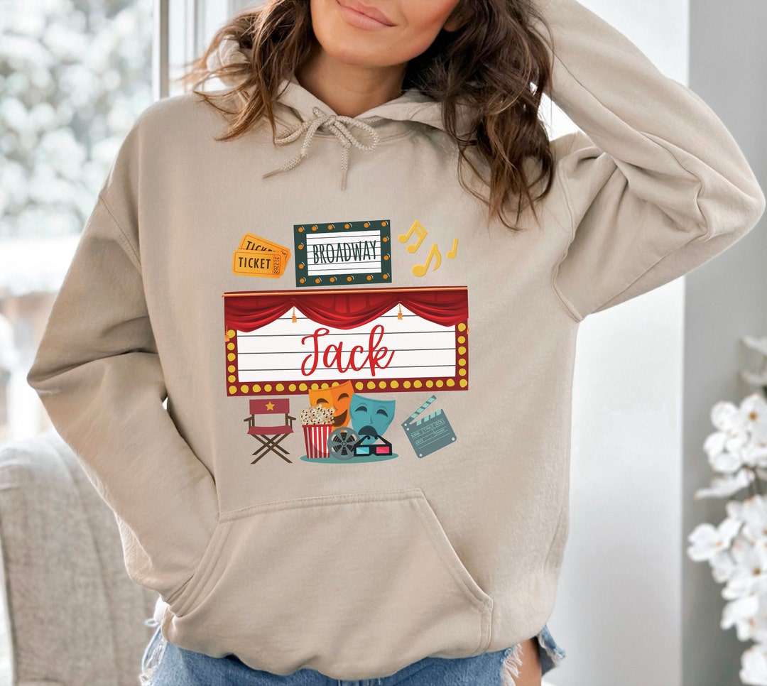 Personalized Theater Hoodie, Theatre Gift, Broadway Sweatshirt, Drama ...