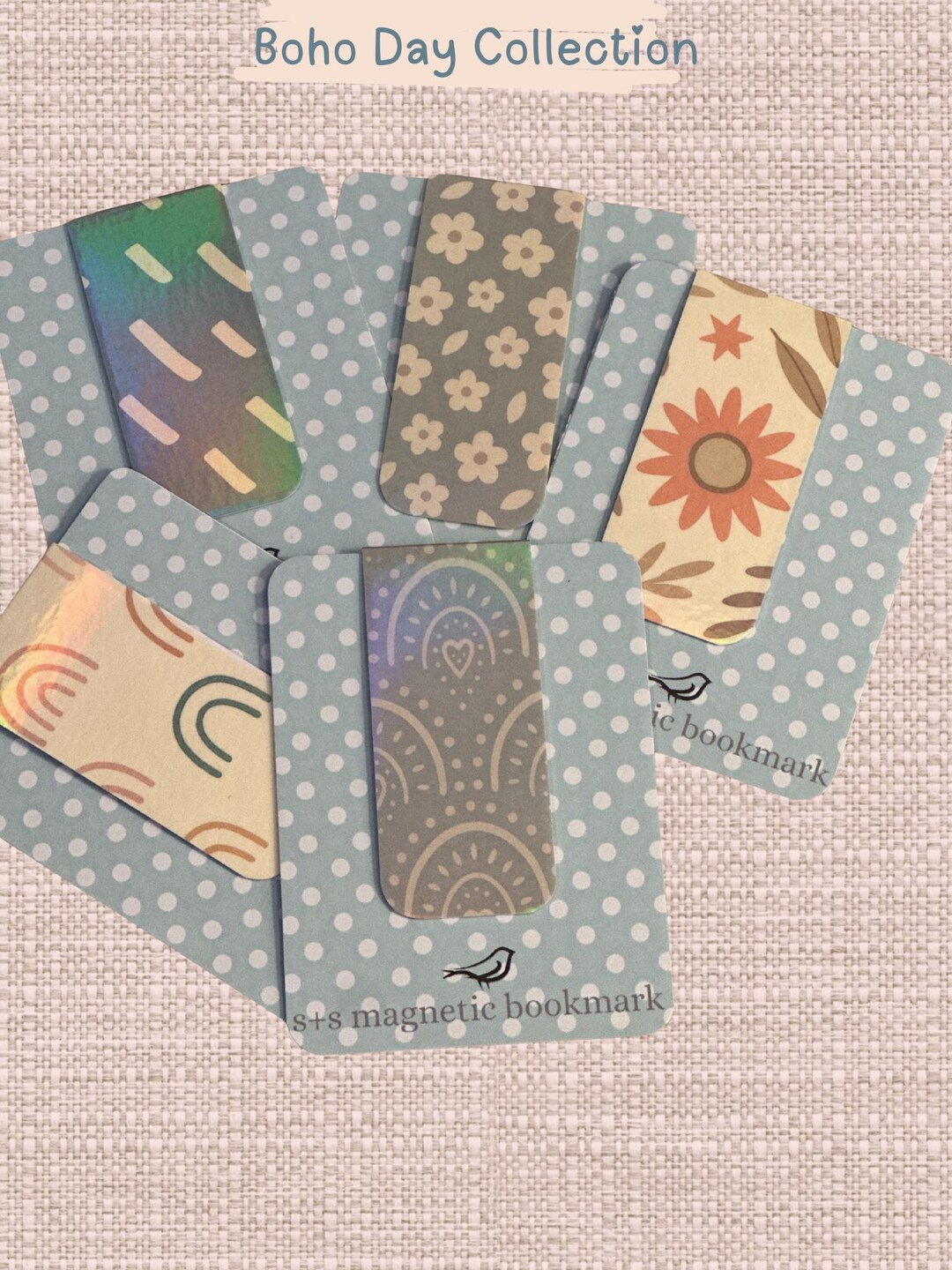 Holographic Magnetic Bookmarks, Boho Themed- Gift for Book Lovers ...