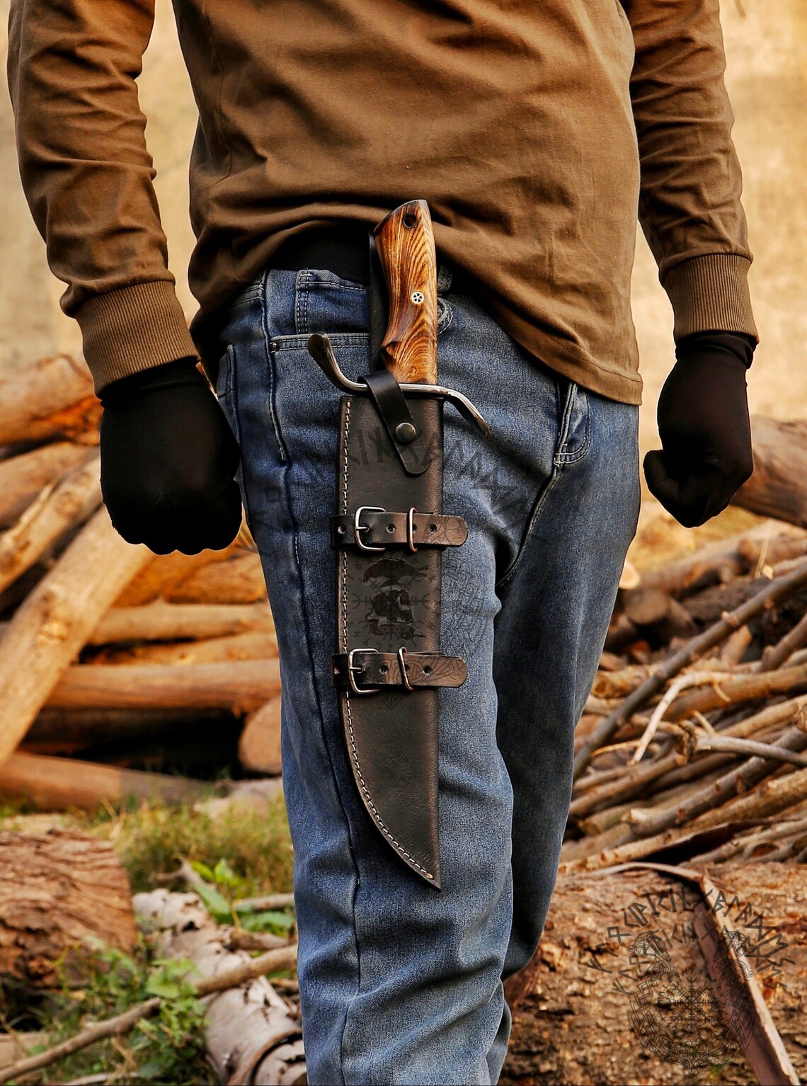 The Expendables Bowie / 17' Handmade Damascus Hunting Bowie Knife With ...