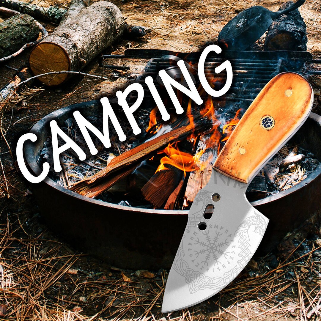 Neck Knife With Burnt Bone/ Fixed Blade, Daily Carry Pocket Knife ...