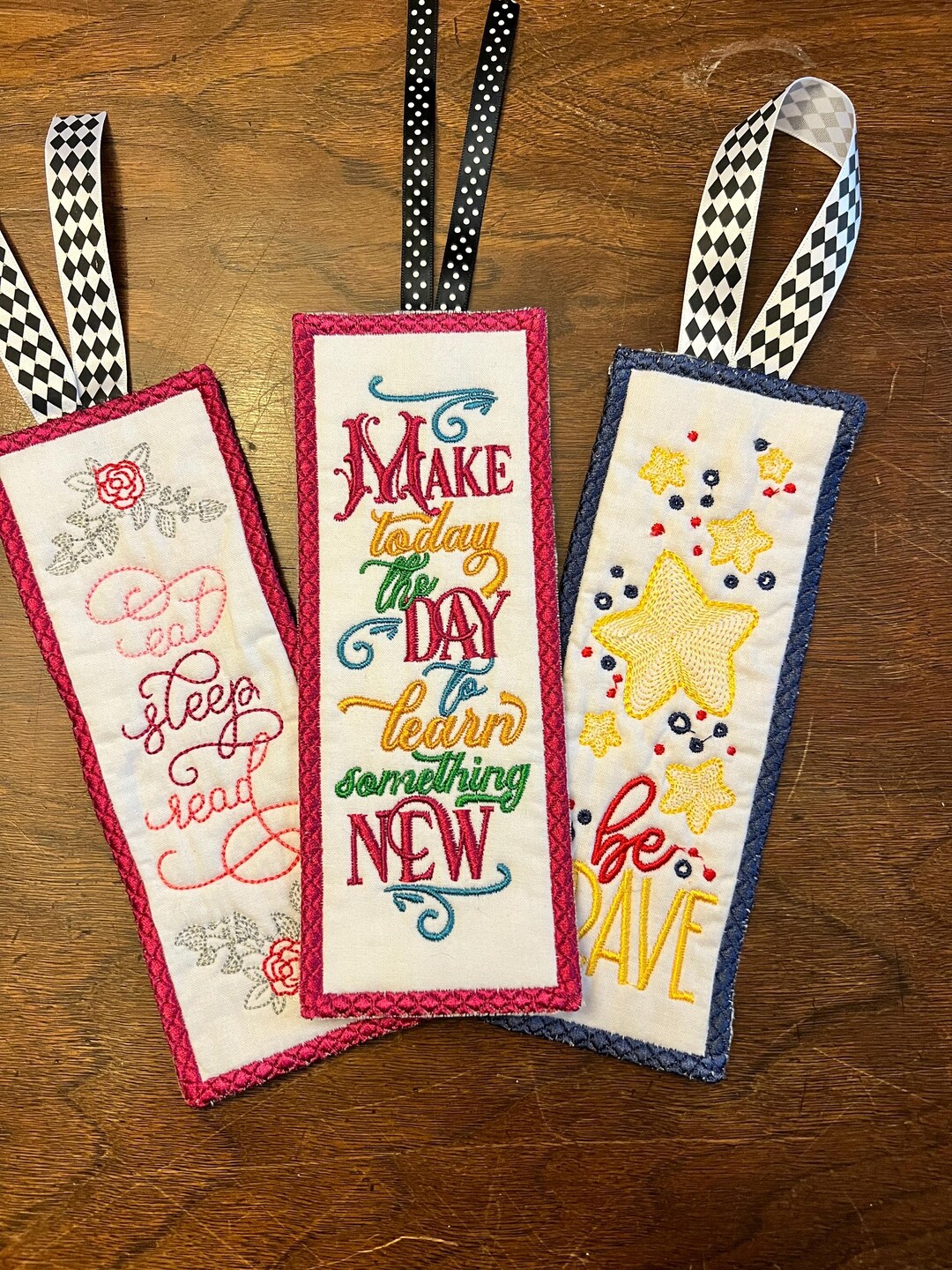 Bookmarks Embroidered - Etsy