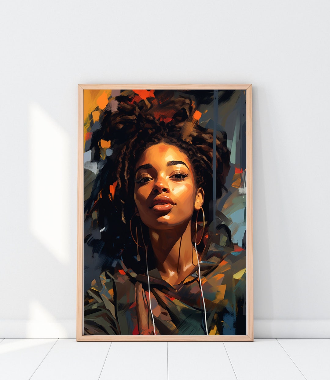 Black Woman Wall Art - Black Girl Wall Art, Digital Download, Printable Black Prints, Black ...