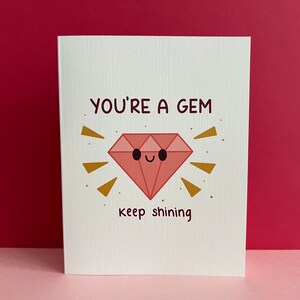 Youre a Gem Greeting Card Birthday Card Thank You Card Just Because ...