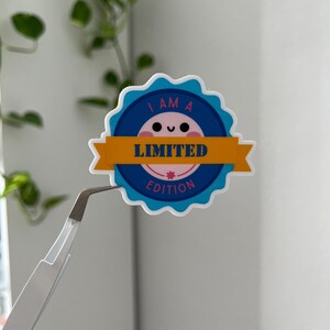 I Am a Limited Edition Sticker | Kawaii Sticker | Sticker Badge | Good ...