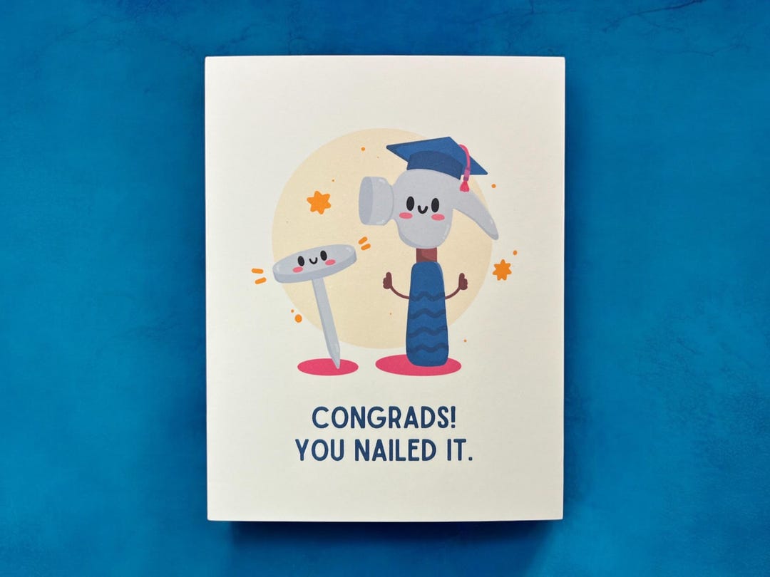 Congrads! You Nailed It. - Greeting Card - Graduation Card - Funny Pun ...
