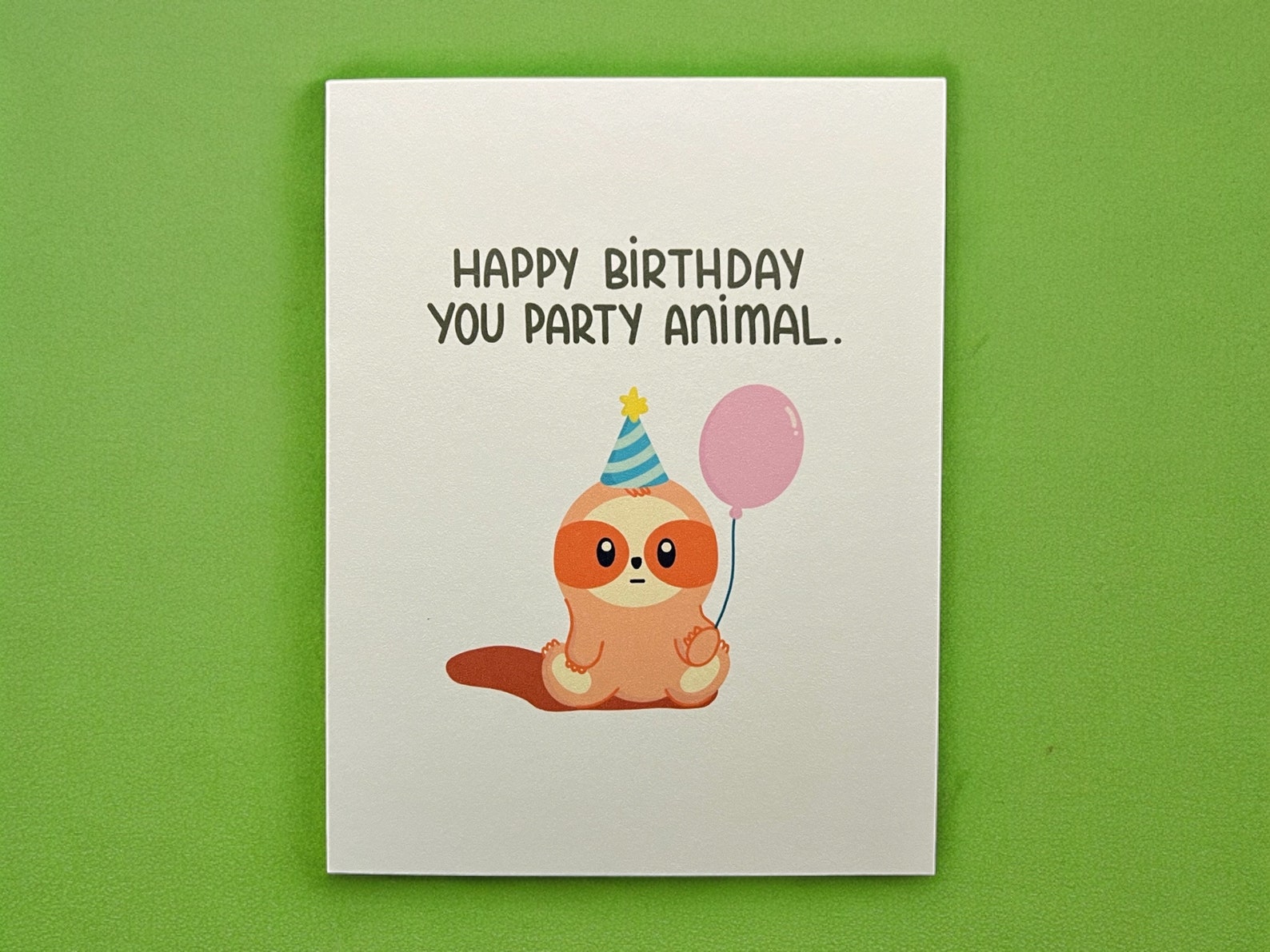 Happy Birthday Party Animal Greeting Card Birthday Card Cute Funny Pun ...
