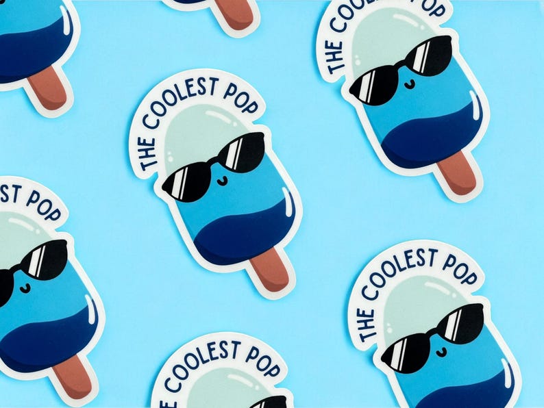 The Coolest Pop Sticker | Dad Sticker | Cool Dad | Laptop Decal | Water ...