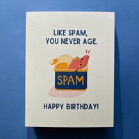 SPAM Birthday Card - Etsy