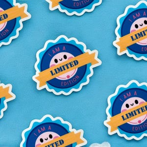 I Am a Limited Edition Sticker | Kawaii Sticker | Sticker Badge | Good ...