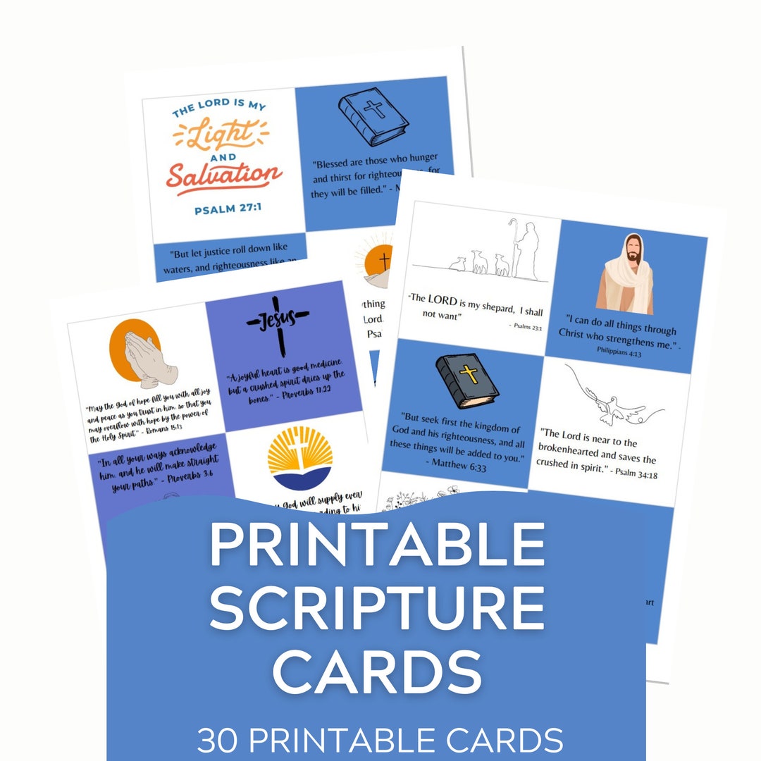 Bible Scriptures Cards Digital Downloads of Bible Scriptures - Etsy