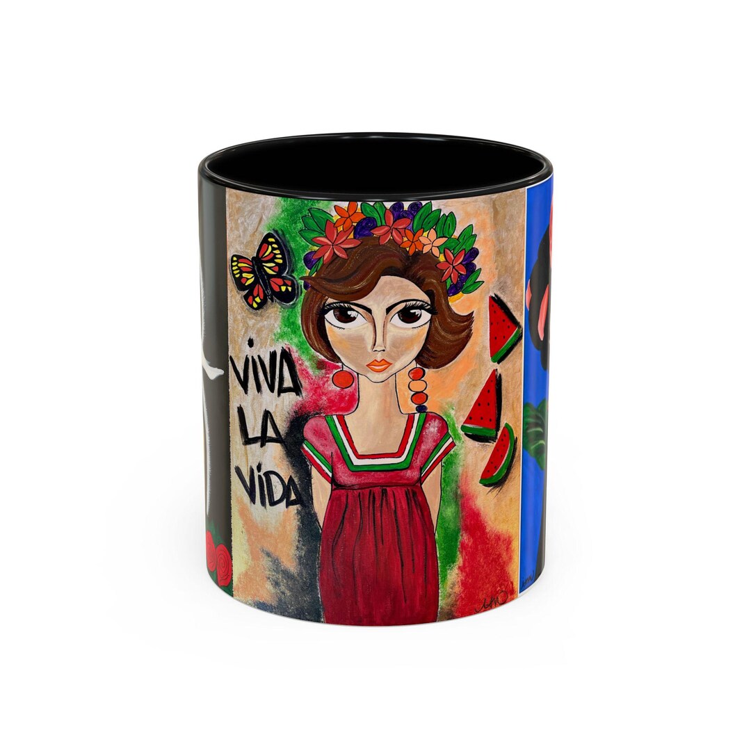 Viva La Vida Accent Coffee Mug | Colorful Artisanal Mug, Gift for ...