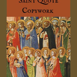 Saint Quote Copy Work - Etsy