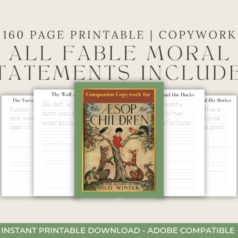 Copywork Book Literature - Etsy