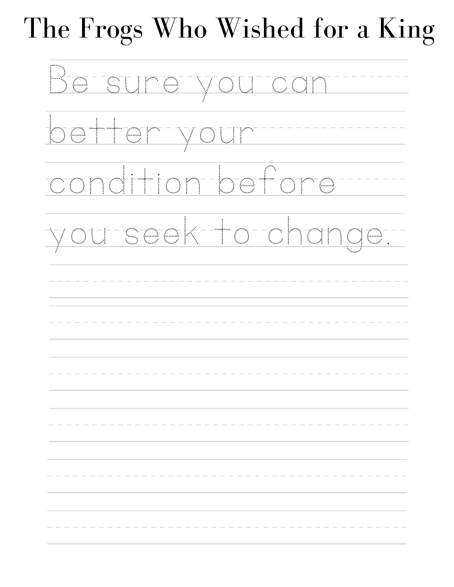 Aesop's for Children Printable Copywork - Etsy