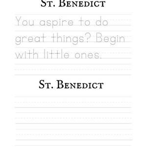 Saint Quote Copy Work - Etsy