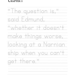 The Voyage of the Dawn Treader Printable Copywork - Etsy