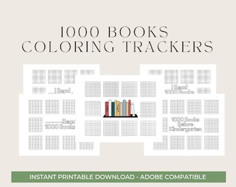 Reading Tracker - 100 Books or 1000 Books - Coloring Page - New Years ...