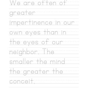 Aesop's for Children Printable Copywork - Etsy