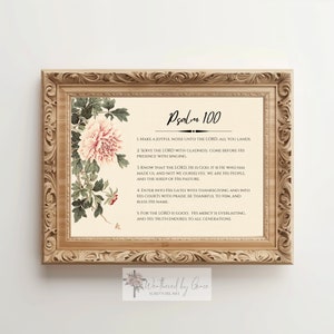 Scripture Wall Art Psalm 100 Bible Verse Art Christian Printable ...