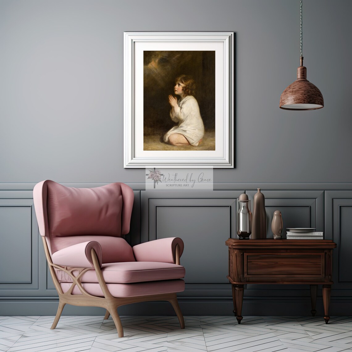 Vintage 1776 Wall Art | Little Samuel Praying | Praying Child | Vintage ...