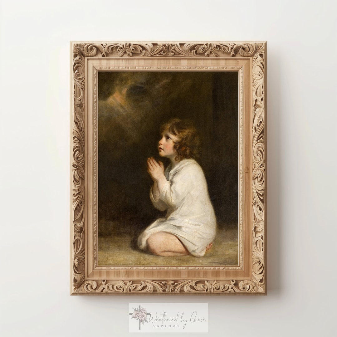 Vintage 1776 Wall Art | Little Samuel Praying | Praying Child | Vintage ...