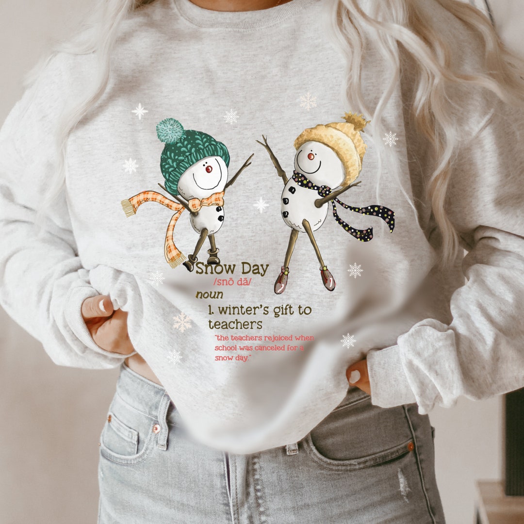 Women's Crewneck Sweatshirt, Snow Day Definition Pullover, Comfy & Cozy ...