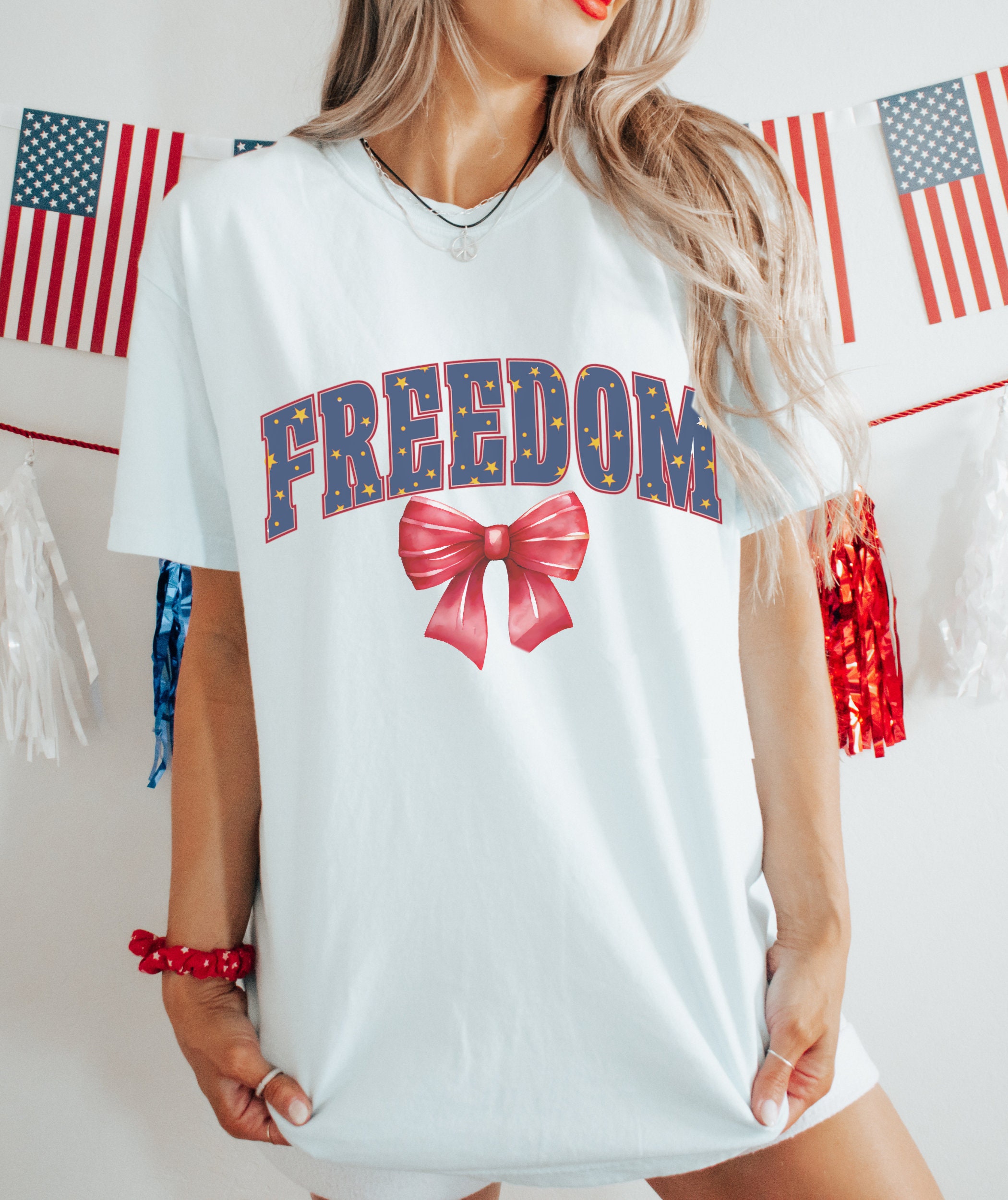 4th of July T-shirt, Coquette Bow Tshirt, Comfort Colors® T Shirt ...
