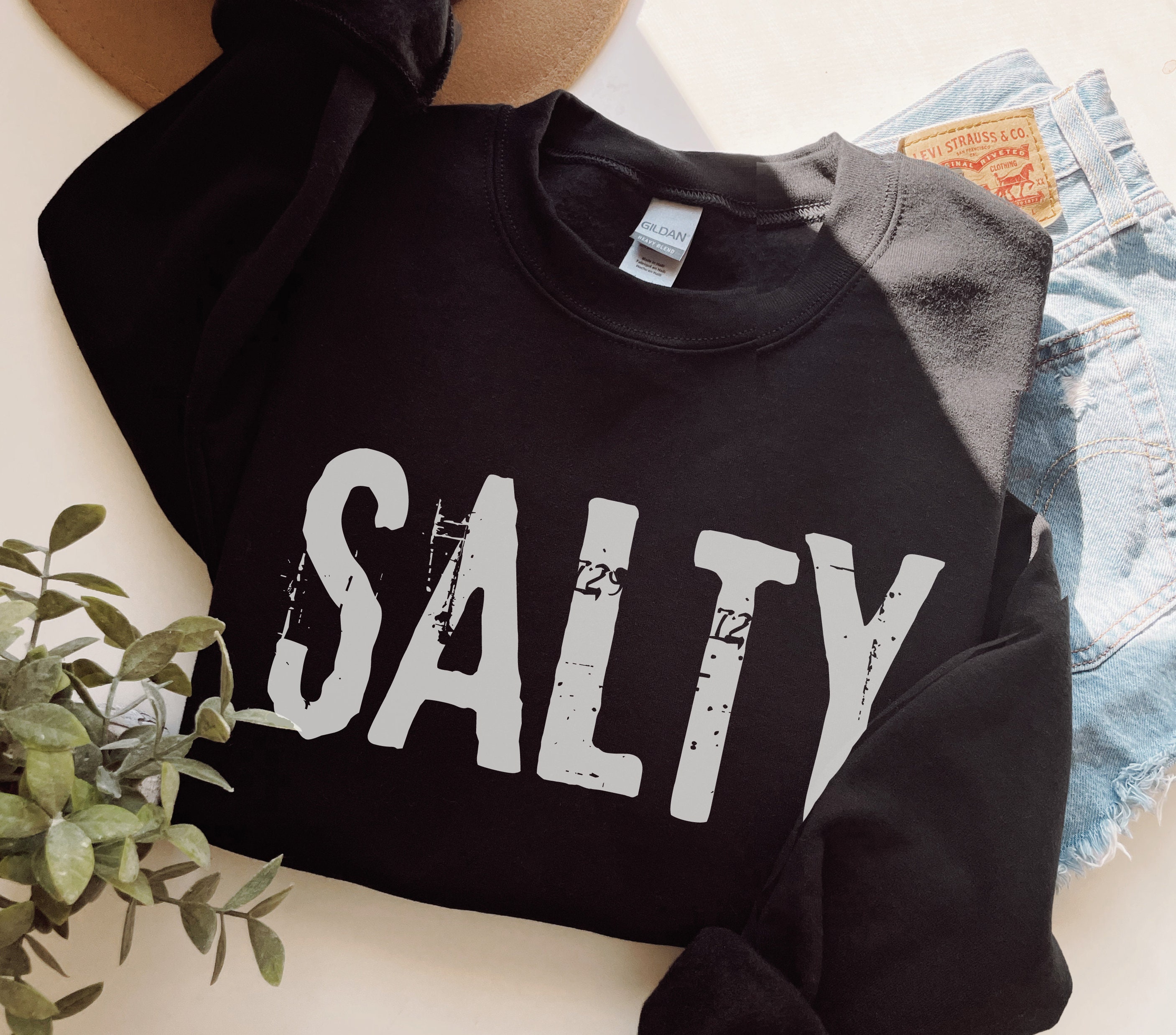 Women's Spring Pullover, Salty Sweatshirt, Distressed-feel Sweatshirt ...