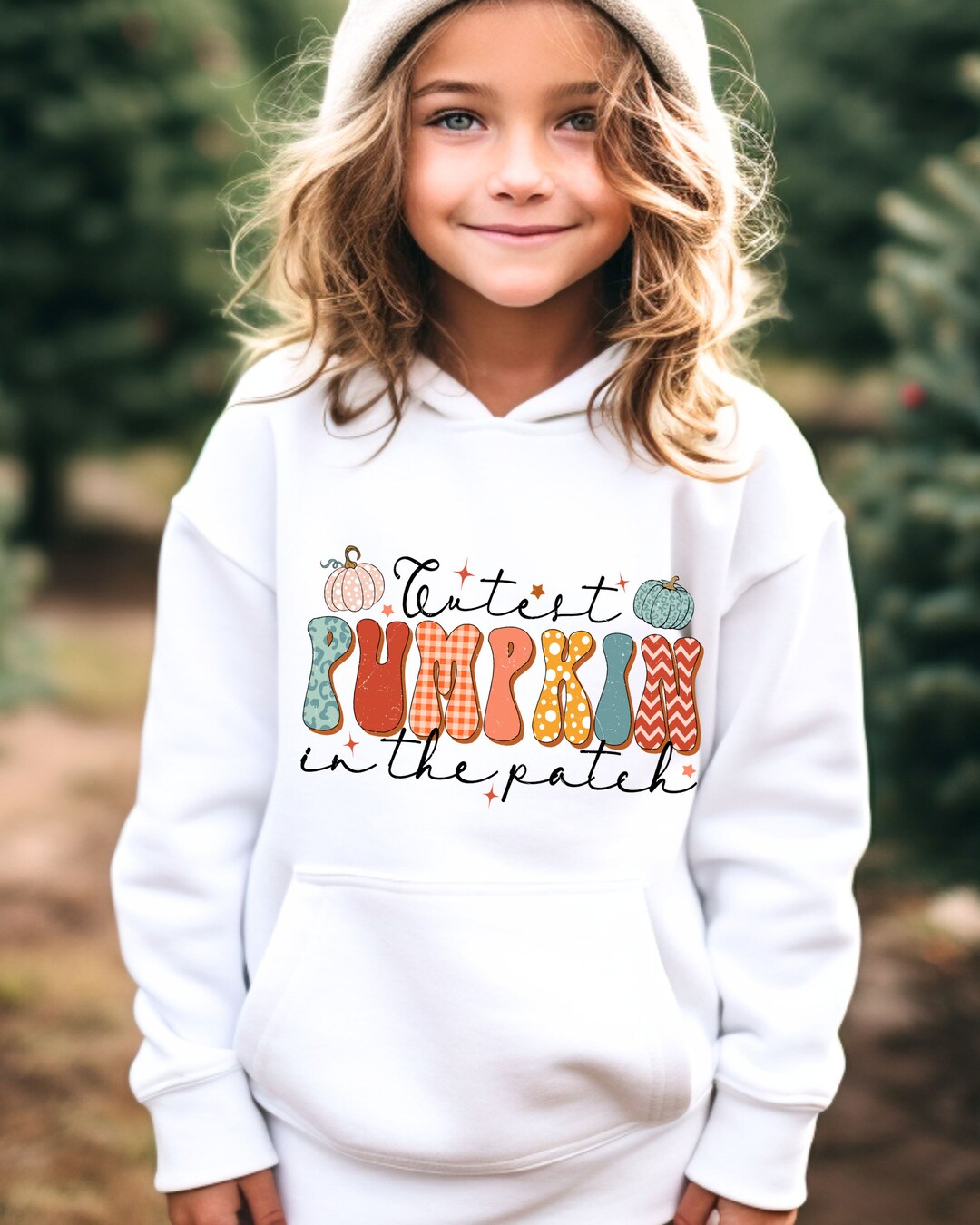 Kids Fall Hoodie, Cutest Pumpkin in the Patch Hooded Sweatshirt, Boys ...