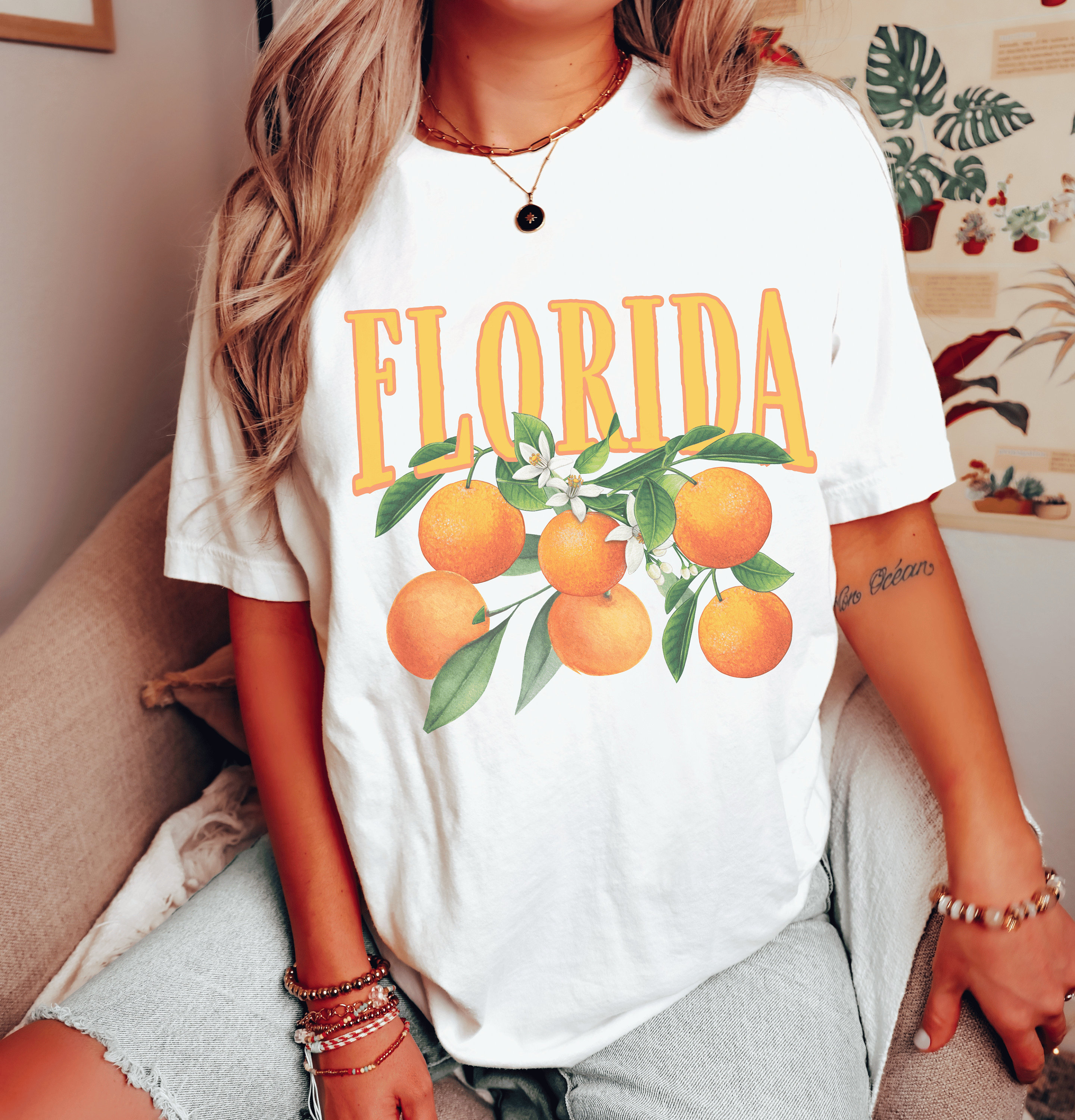 Florida T-shirt, Comfort Colors® T Shirt, Retro-feel T-shirt, Florida ...