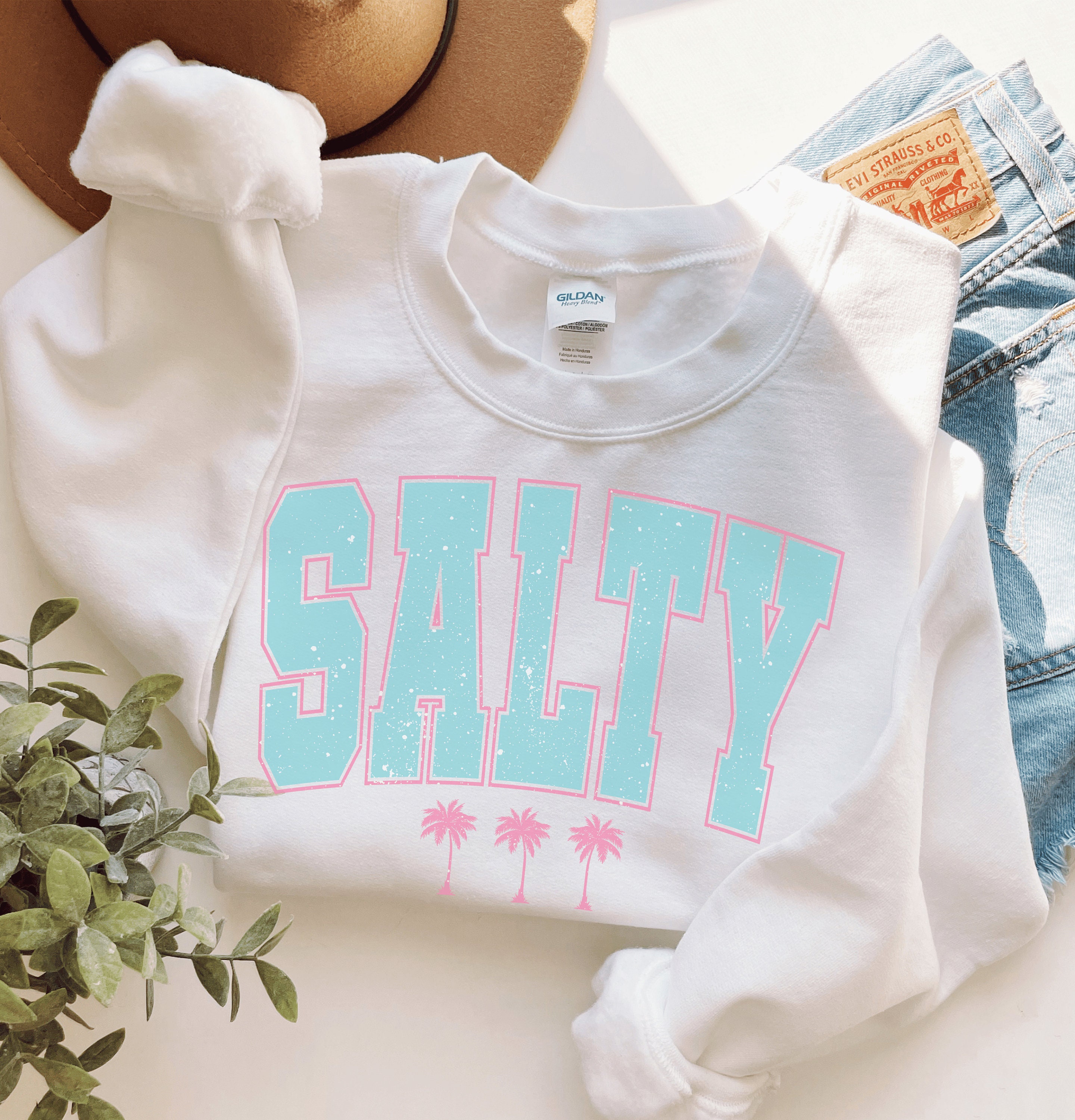 Salty Sweatshirt, Beach Sweatshirt, Summer Sweatshirt, Boho Summer ...