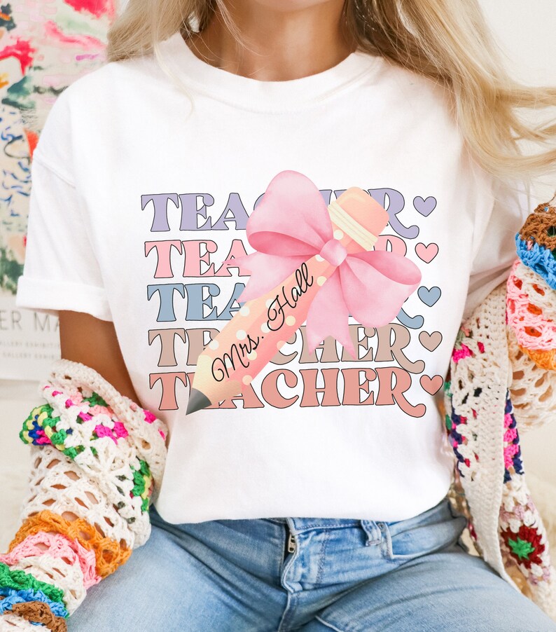 Coquette Teacher T-shirt: Comfort Colors Unisex Tee - Etsy