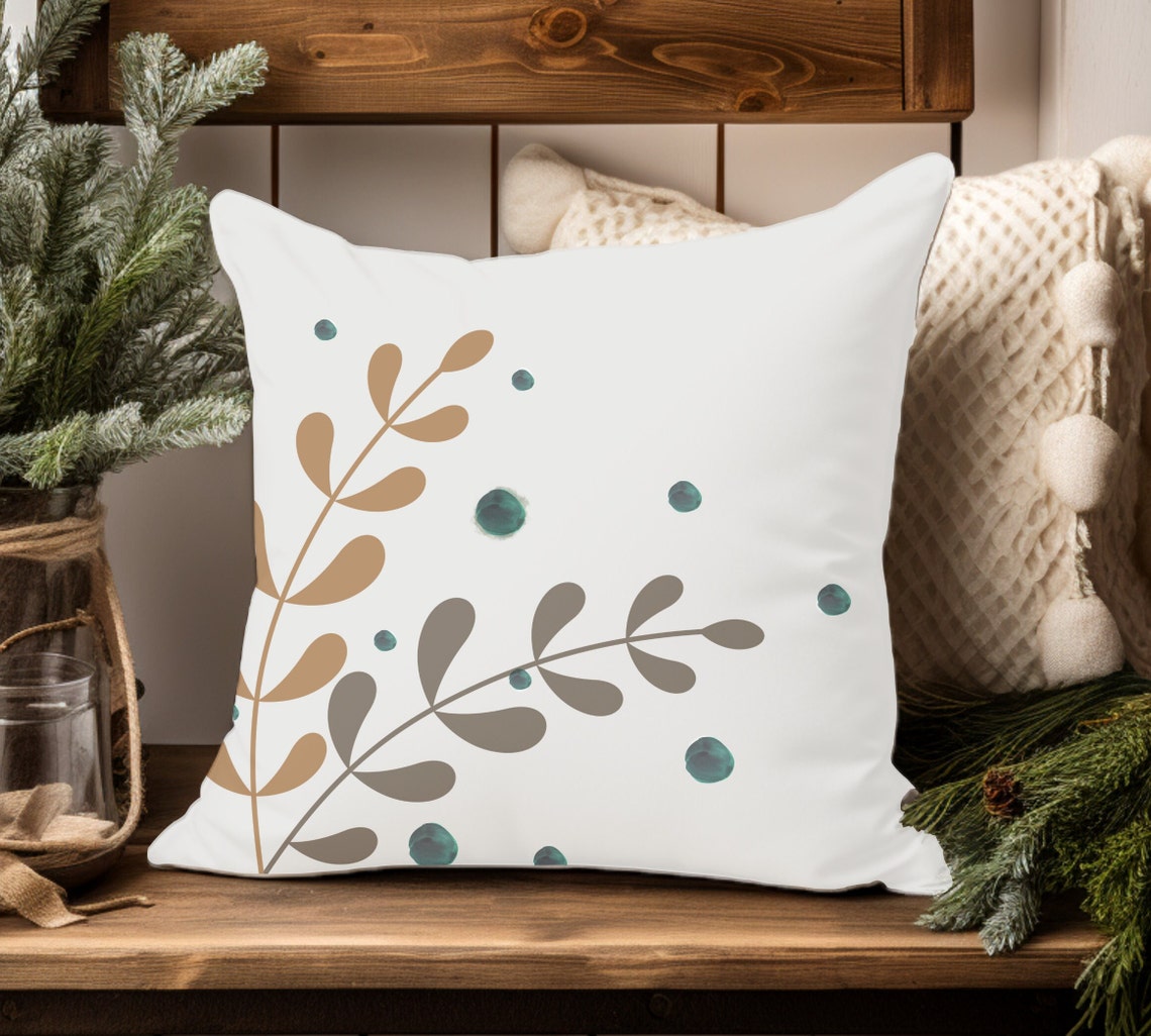 Christmas Pillow Covers Square Pillow Cover Rustic Pillow - Etsy